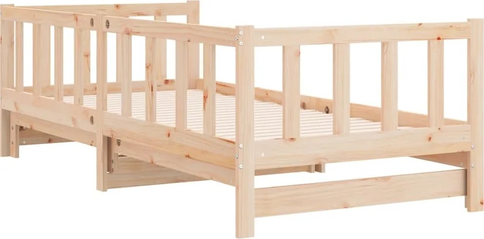 vidaXL Výsuvná postel 2x (80 x 200) cm masivní borovice [814708] Barva: Přírodní