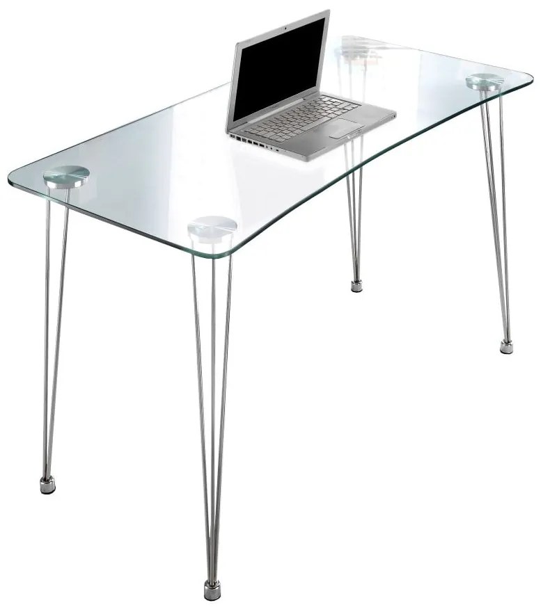 Pracovní stůl se skleněnou deskou Tomasucci, 60 x 120 cm