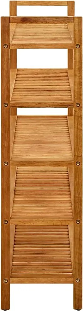 Botník s 5 policemi 100 x 27 x 100 cm masivní dubové dřevo 331751