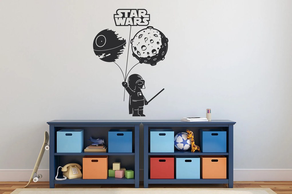 Lepy.cz Samolepka na zeď Baby Darth Vader Velikost (šířka x výška): 83x120cm, Barevná varianta: Nugátová hnědá