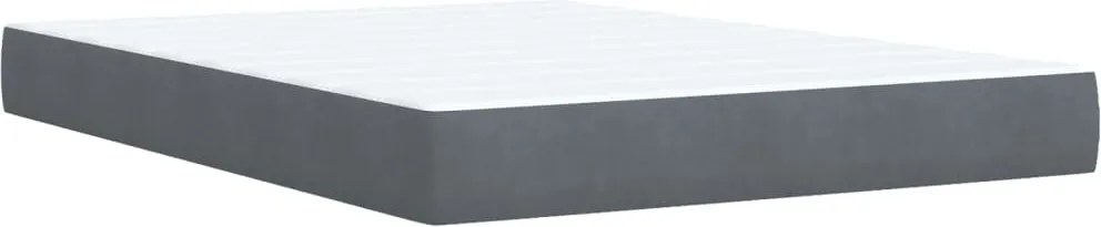Box spring postel s matrací tmavě šedá 140x200 cm samet 3290931