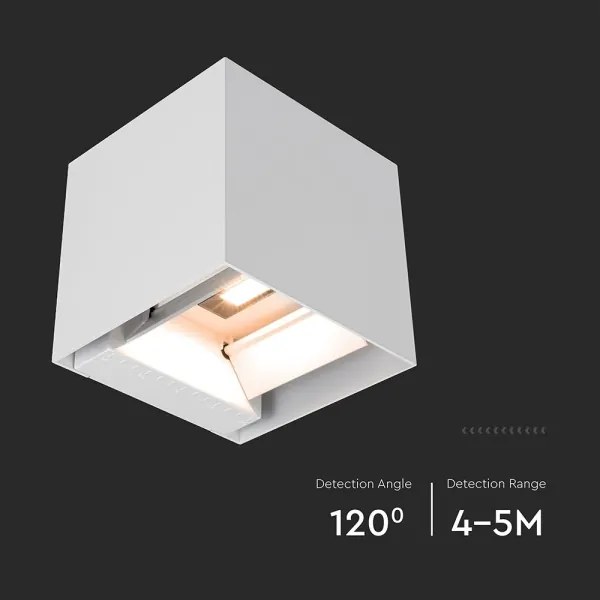 LED Solární nástěnné svítidlo se senzorem LED/9W/5V IP65 2600 mAh bílá