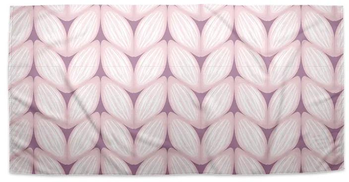 Ručník SABLIO -  Bledě růžové pletení 70x140 cm