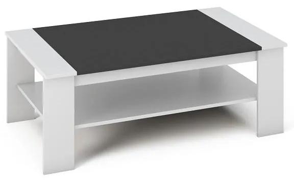Konferenční stolek, bílá / černá, BAKER 0000149886 Tempo Kondela