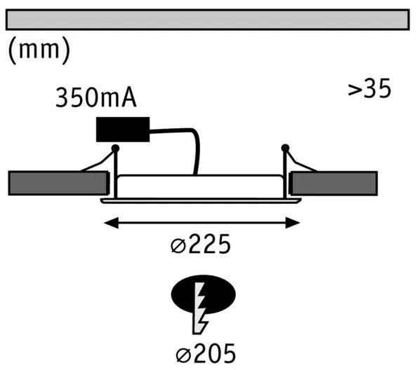 Paulmann 92034 - LED/14W Podhledové svítidlo 230V