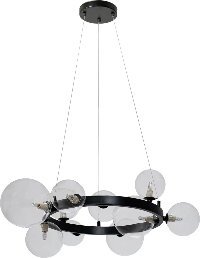 Toolight Toolight, závěsné svítidlo 10xG9 APP1159-10CP, černá, OSW-04691