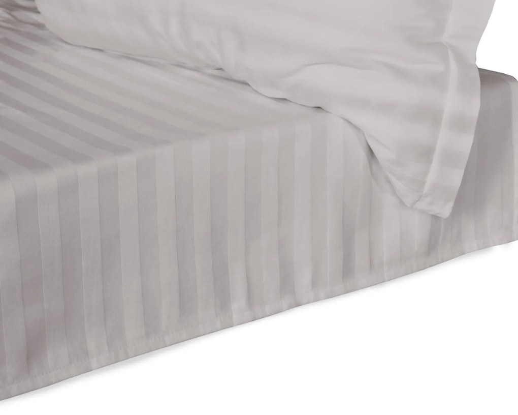 BAMBUSOVÉ PROSTĚRADLO STRIPE 220X260 CM ŠEDÉ
