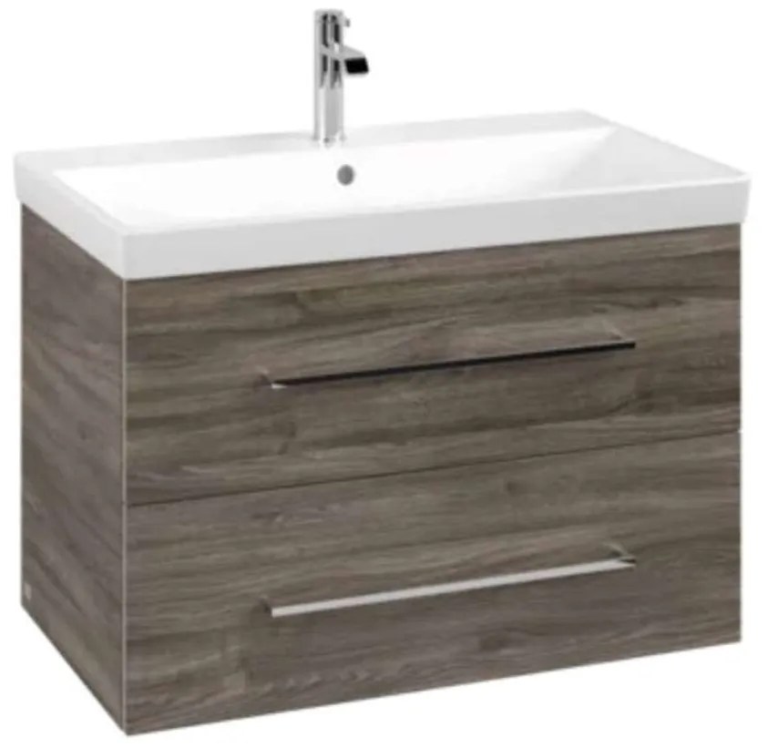 Villeroy & Boch Avento - Umyvadlová skříňka, 78x51x45 cm, 2 zásuvky, Stone Oak A89100RK