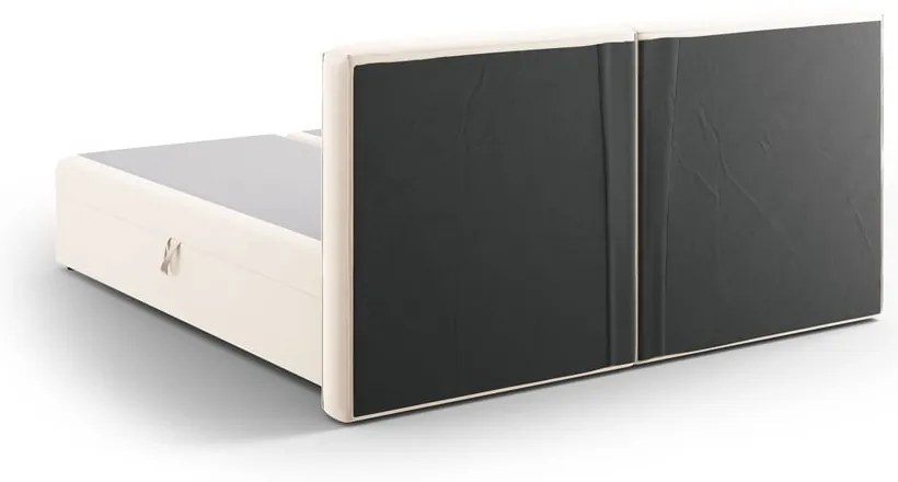 Krémová boxspring postel s úložným prostorem 160x200 cm Arendal – Cosmopolitan Design