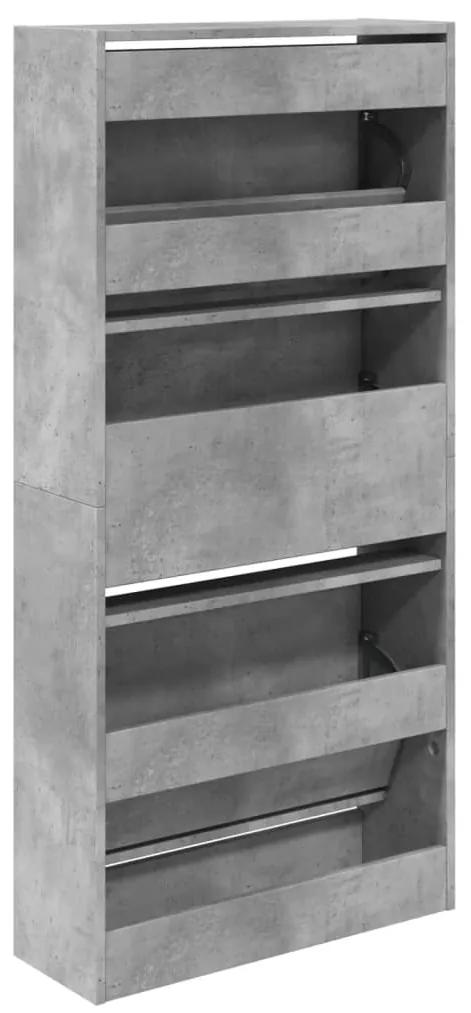 Botník betonově šedý 60 x 21 x 125,5 cm kompozitní dřevo - Default Title