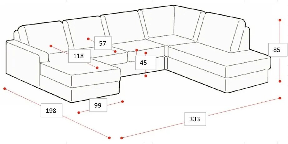 Světle hnědá žinylková rohová pohovka (pravý roh/do "U") Fabian – Scandic