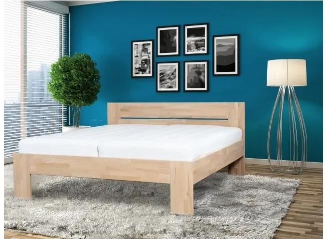 Ahorn Dřevěná postel Vento 190x120 Buk napojovaná spárovka