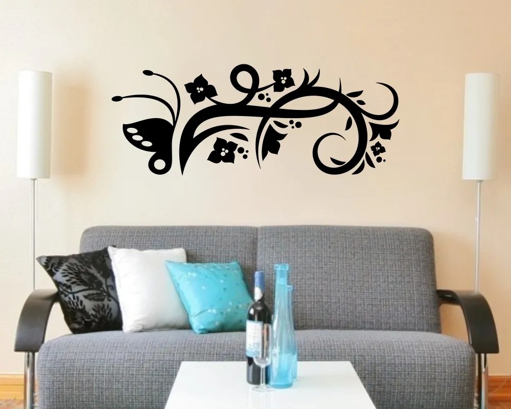 WALLVINIL Samolepky na zeď - Ornament 01 Barva: Starorůžová, Velikost: 125x50 cm