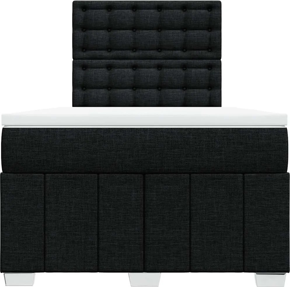 Box spring postel s matrací černá 120x190 cm textil 3293923
