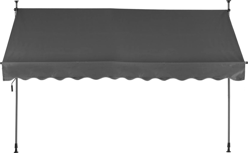 Upínací balkonová sluneční markýza KLODZ 300x120 cm šedá