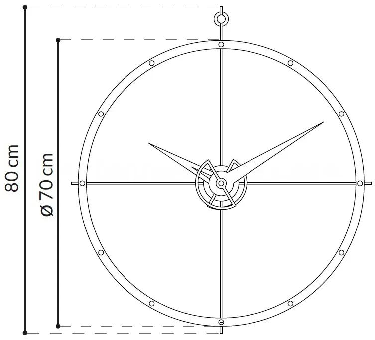 Designové nástěnné hodiny Nomon Doble OG 80cm