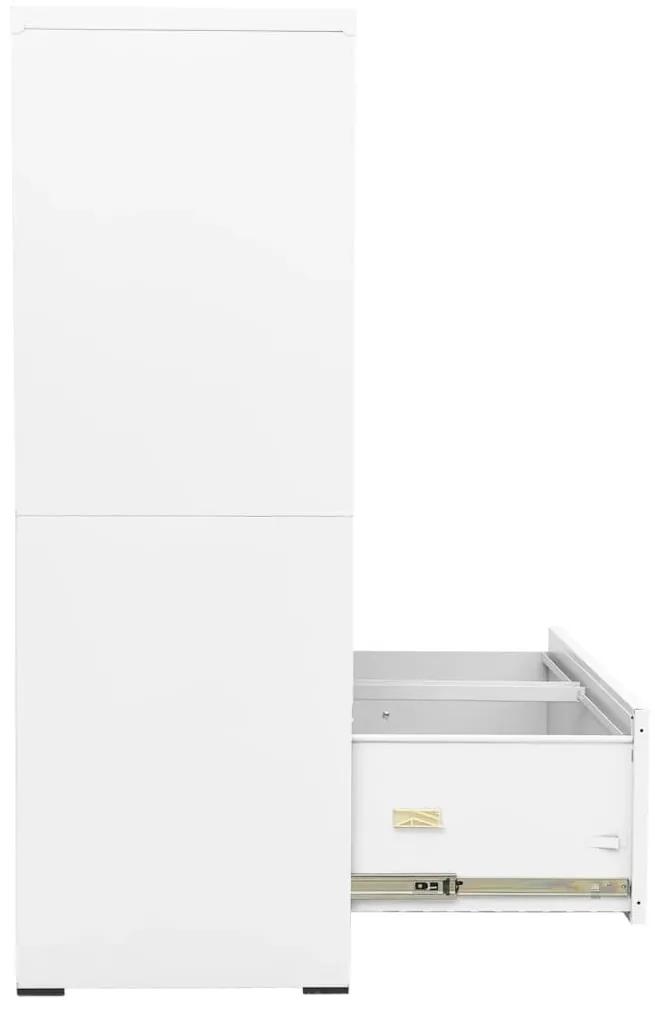 Kancelářská skříň bílá 90 x 46 x 134 cm ocel,  336294