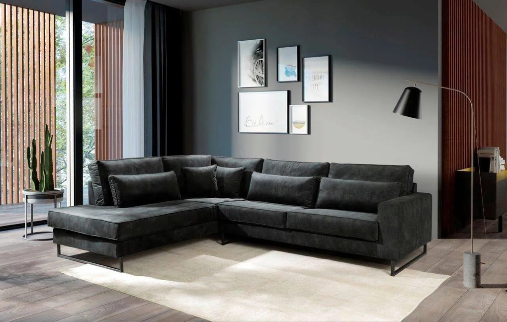 XXXLutz ROHOVÁ SEDAČKA, textil, kompozitní dřevo, barvy grafitu MID.YOU - Sedací soupravy - 000694010019