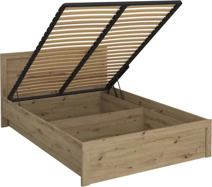 Postel 140x200 s úložným prostorem dub artisan Ayson