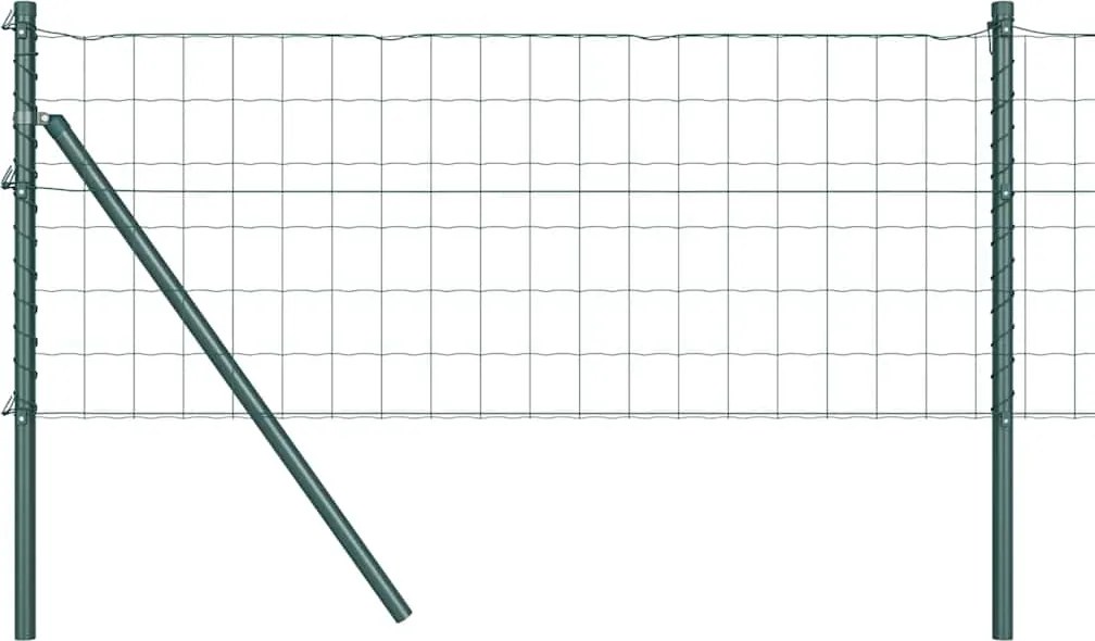 Euro plotové kotvení 25 x 0,8 m Ocel potažená PVC Zelená 3350328