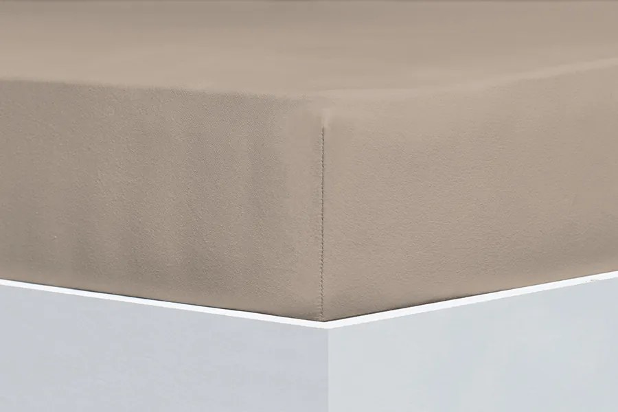 Florella Prostěradlo Organic Cotton Jersey Taupe - vada, 90-100x200 cm