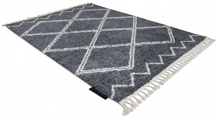 Dywany Łuszczów, Kusový koberec Berber Asila B5970 grey and white, 140x190, šedá, obývací pokoj