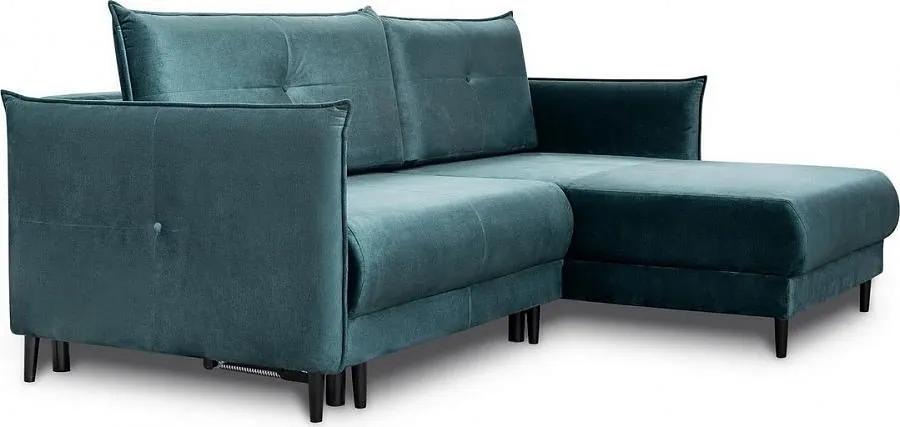 Casarredo - Komfort nábytek Rohová sedací souprava LASTRONI rozkládací s úložným prostorem, pravá, látky A1 | potah: lena 94,barva: N9 wenge
