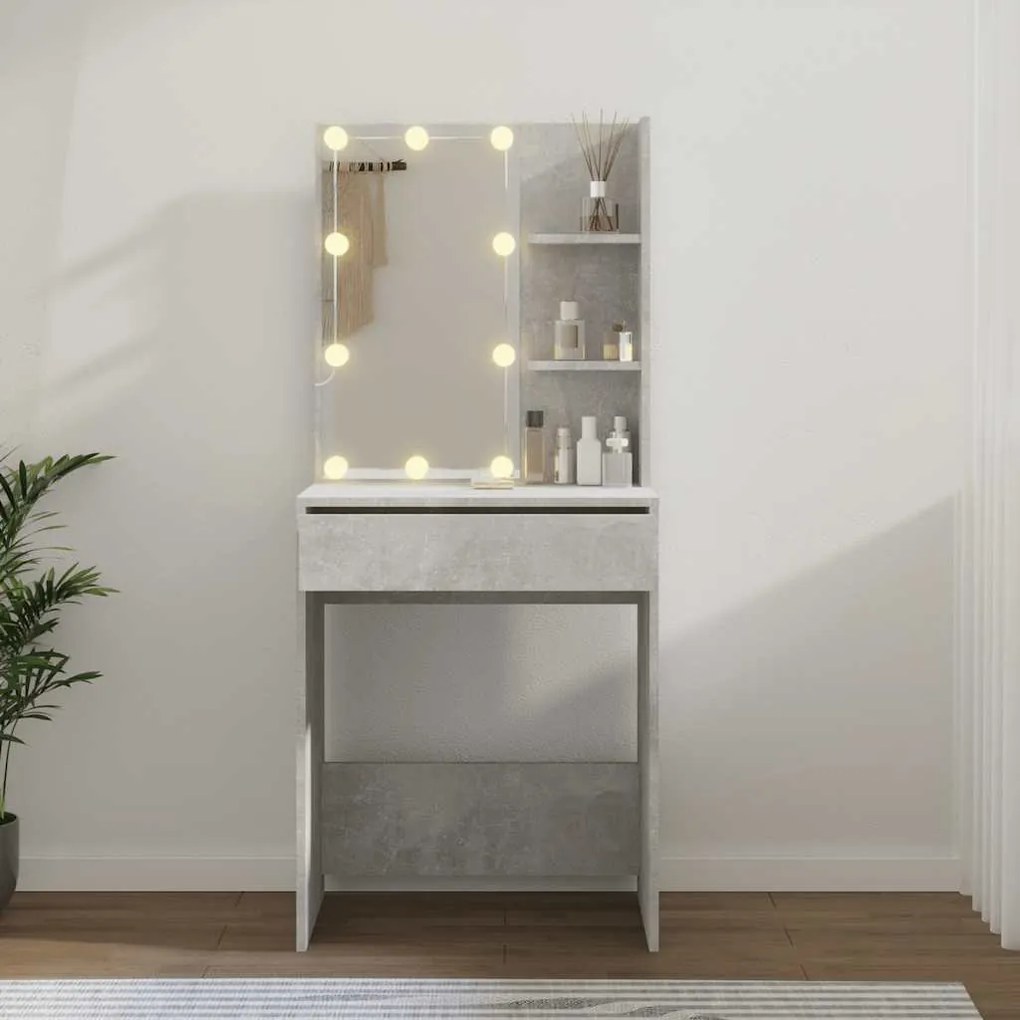 vidaXL Toaletní stolek s LED 60 x 40 x 140 cm [808832] Barva: Černá