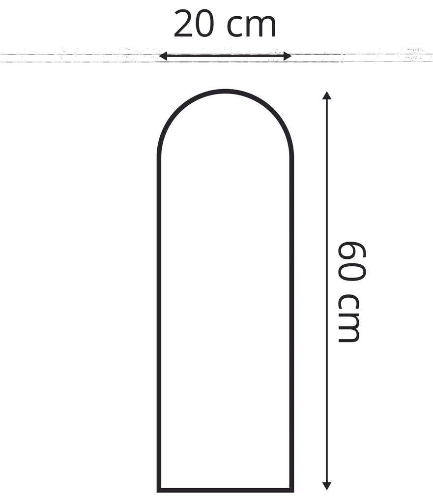 Čalouněný panel - Oblouk - 20x60cm Barva: Žlutá