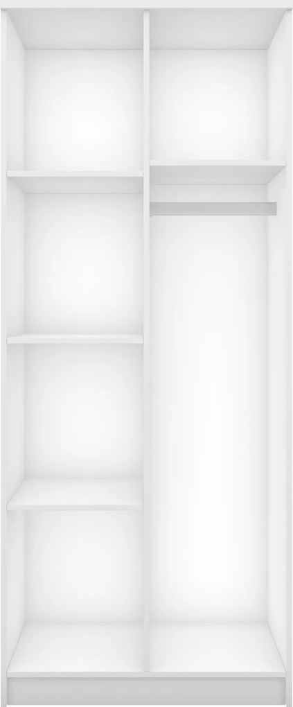 IDZ Šatní skříň OMEGA I 2D 06, 80 cm Bílá