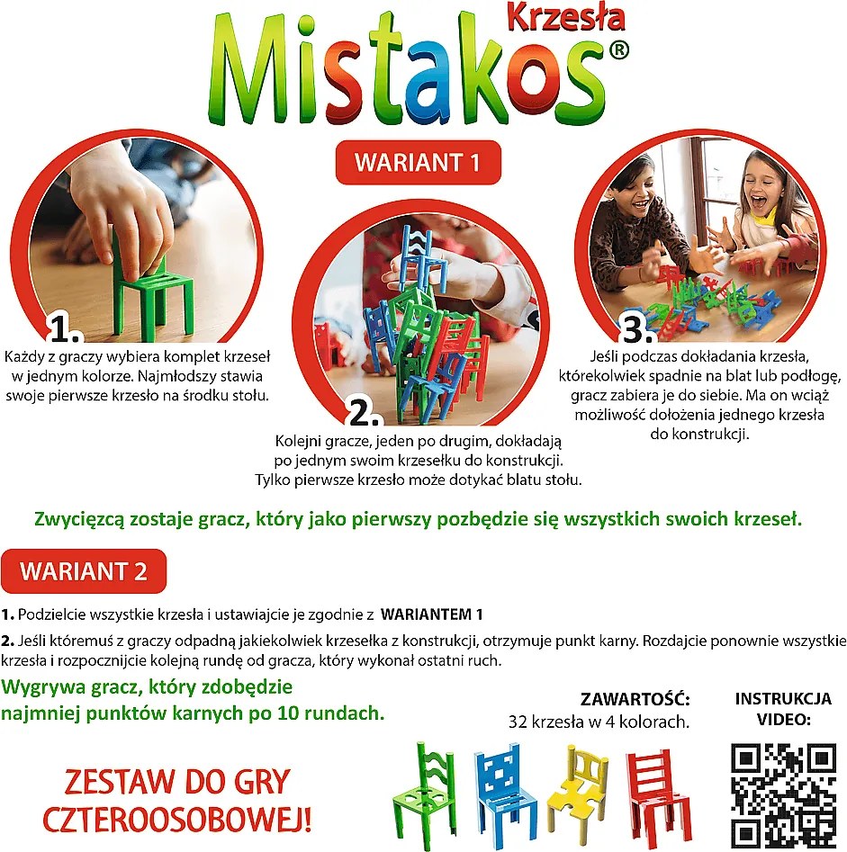Trefl Gry Postřehová hra Židličky Mistakos Trefl 02074
