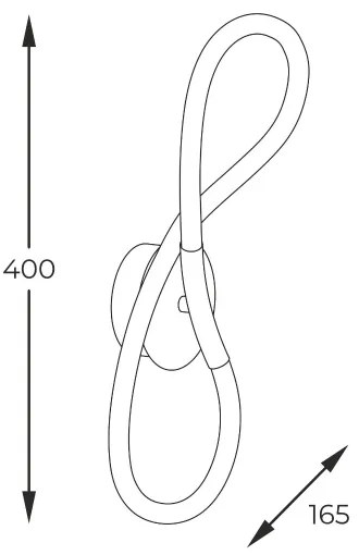 Zuma Line 20006W-BK - LED Nástěnné svítidlo BALBO LED/14W/230V 3000/4000/6000K