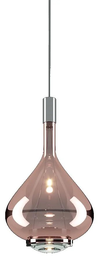 Lodes 14822 5527 Sky-Fall Medium, závěsné svítidlo z červeno-zlatého skla, 2x10W LED 2700K dim, výška 38cm