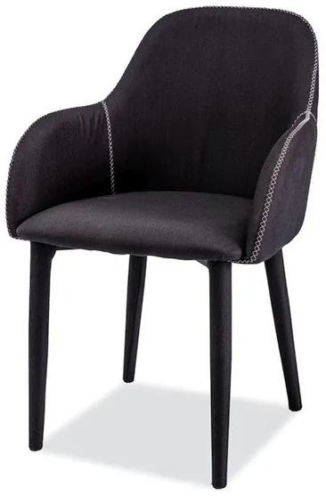 Casarredo Jídelní čalouněná židle OSCAR černá