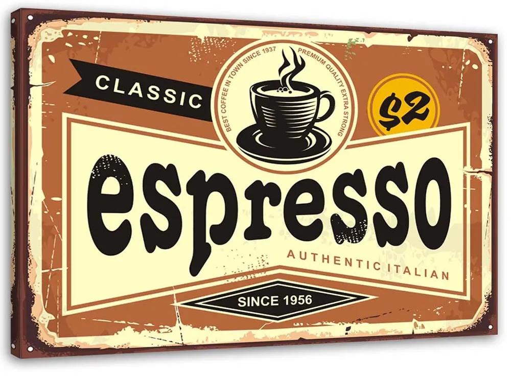 Gario Obraz na plátně Cedule espresso Rozměry: 60 x 40 cm