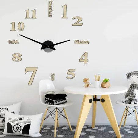 Moderní nalepovací nástěnné hodiny DIY | SENTOP 12P015 BEZ PENA BEZ PLECHU