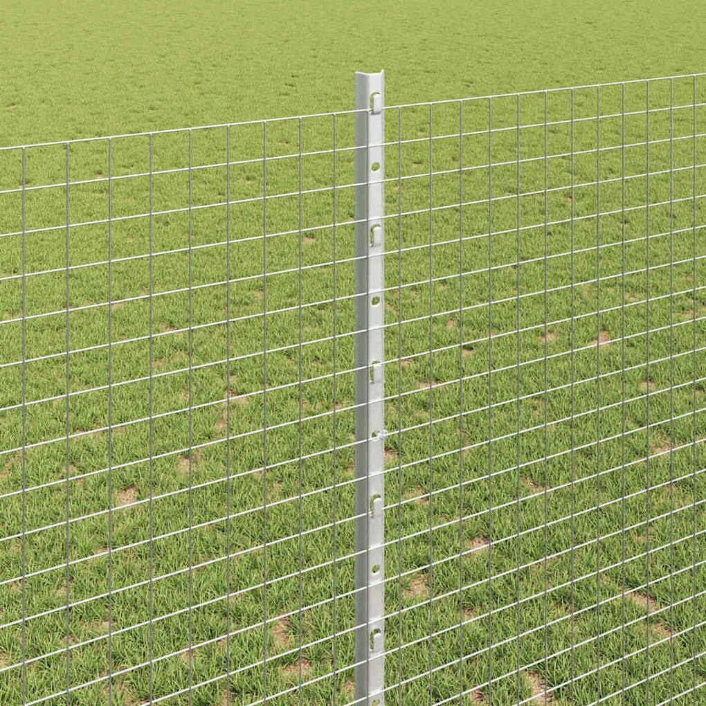 Svařovaná drátěná plotovina s tyčkami 10 x 1,4 m Stříbrná 3336336