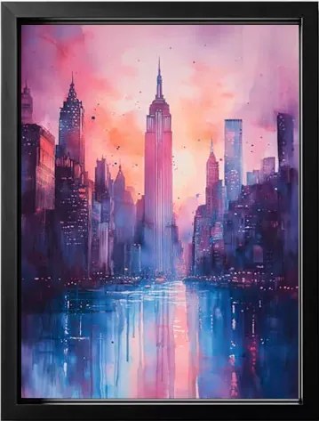 Město snů - obraz - Barevná metropole v uměleckém stylu 25 - 70 x 100 cm - 1 149 Kč