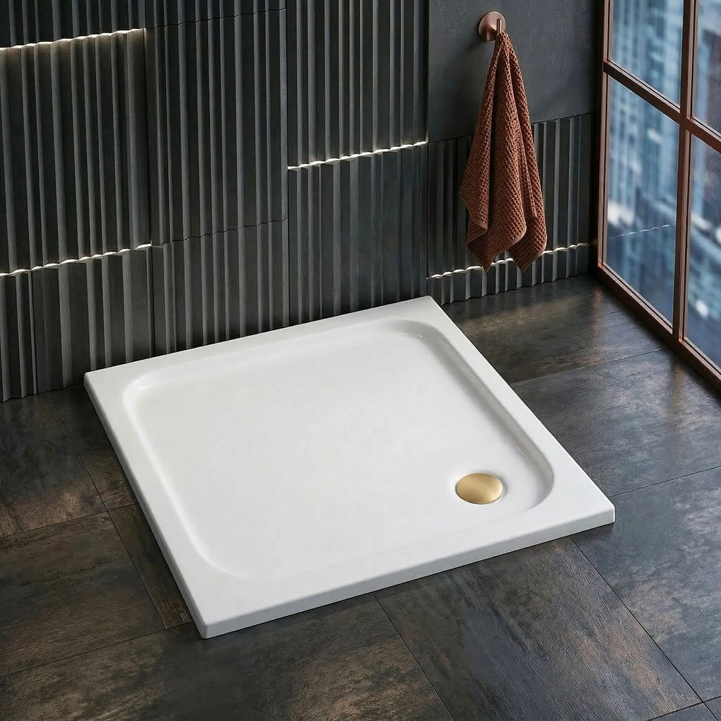 Rea, Sprchová vanička akrylová Rea Belmond White 80x80, KPL-14370
