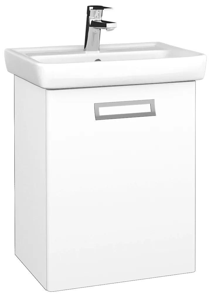 Dřevojas Koupelnová skříň DOOR SZD 50 Varianta: M01 Bílá mat / Úchytka T01 / M01 Bílá mat / Levé