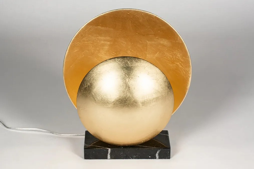 Stolní lampa Moormann Gold and Black Marmor