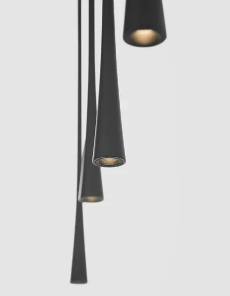 LED lustr Goccio 110 černá
