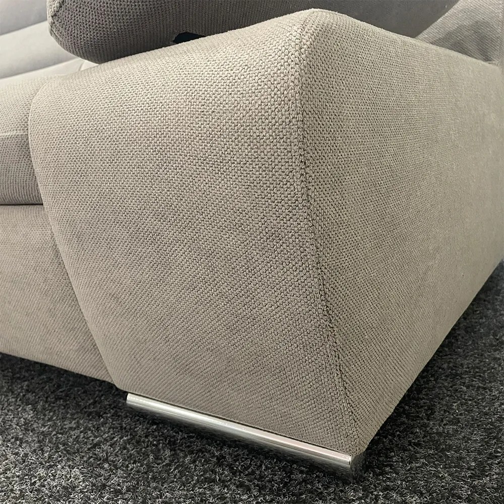Sedací souprava GRECO MINI | 185x278 cm | 83 středně šedá | rozkládací + úložný prostor | VÝPRODEJ Z PRODEJNY