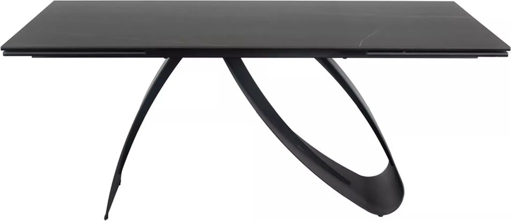 Jídelní rozkládací stůl Diuna 160/240 cm keramika černý mramor/černý