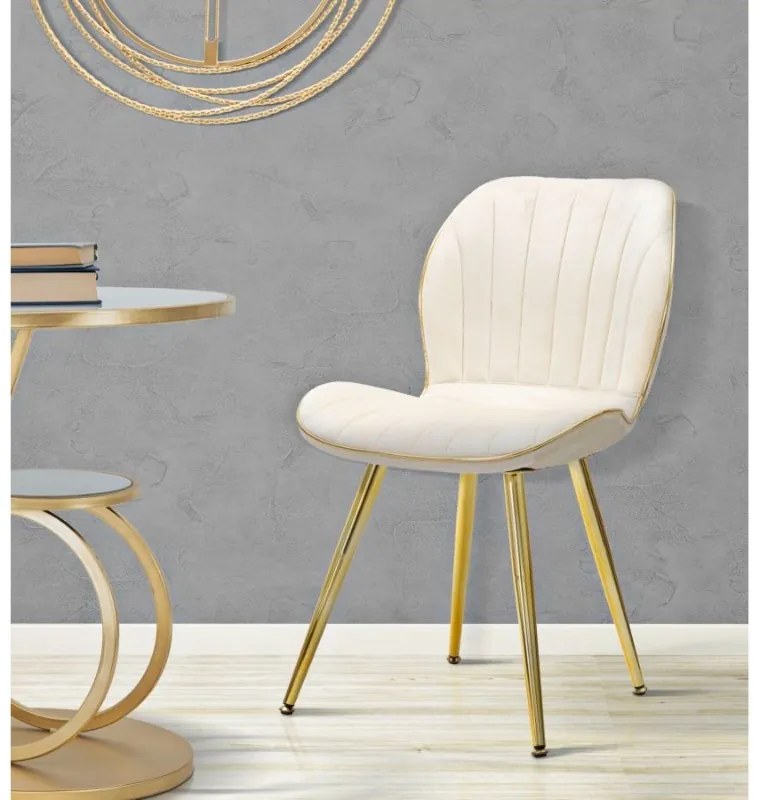 Designová jídelní židle Dandelion II krémová