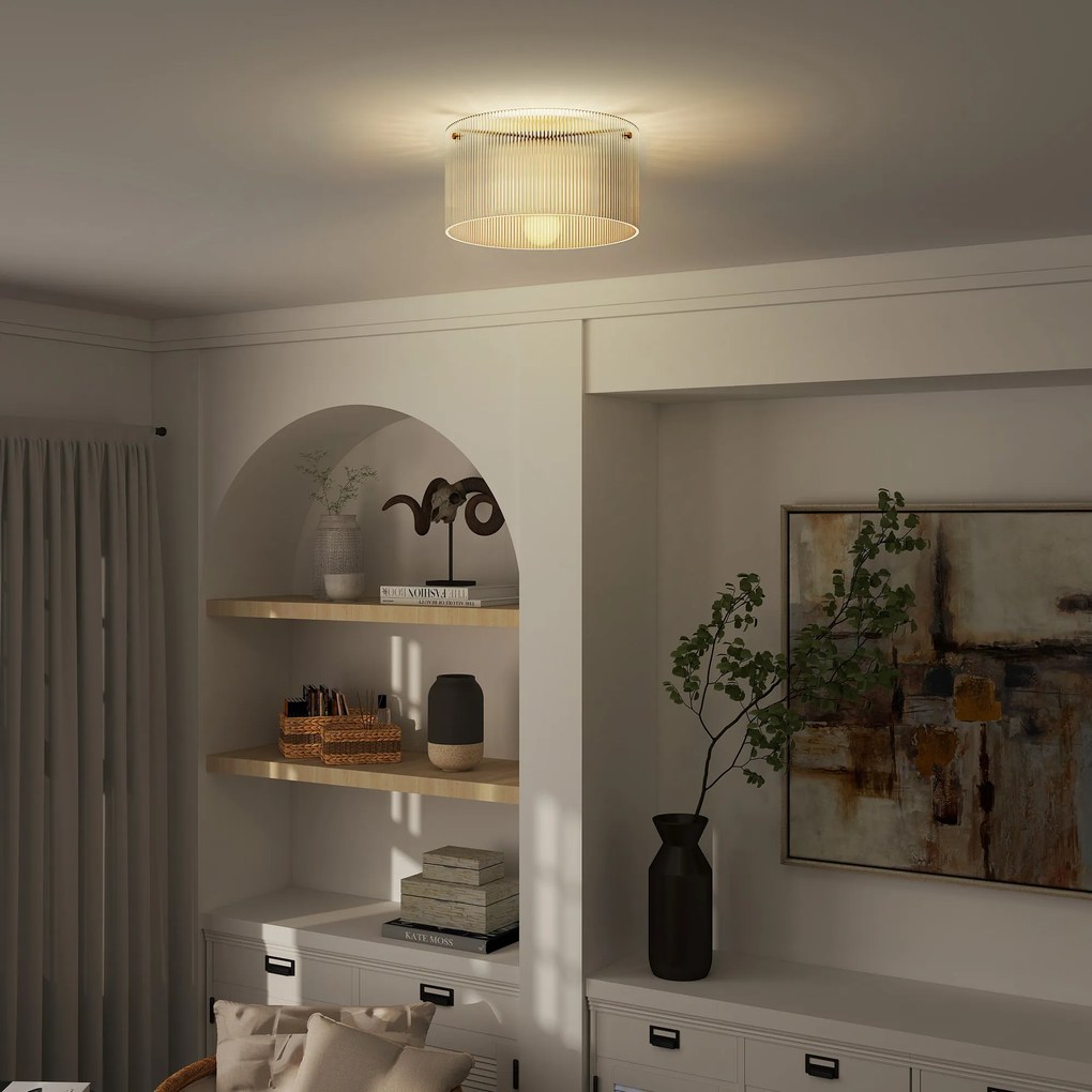 HOMCOM Stropní lampa s akrylovým stínidlem, kov, kompatibilní s halogenovými a LED žárovkami