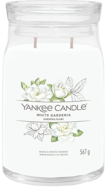 Yankee Candle – Signature svíčka White Gardenia (Bílá gardénie) Velikost: střední 368 g