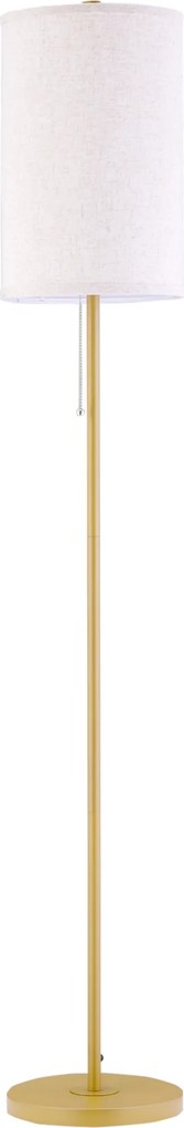 HOMCOM Stojací lampa do obývacího pokoje, plátěné stínidlo, řetízkový vypínač, stojací lampa s ocelovým stojanem, zásuvka E27, stojací lampa do ložni…