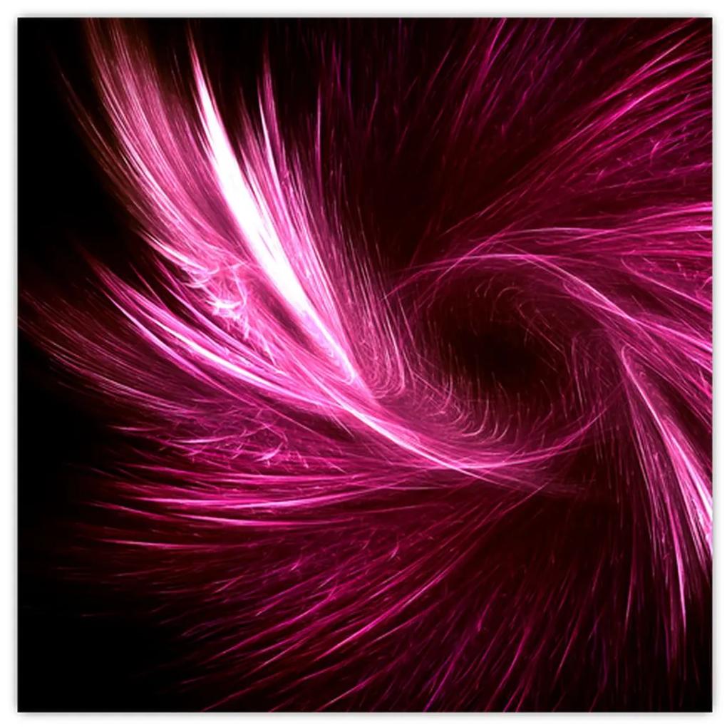 Obraz - růžová abstrakce (30x30 cm)