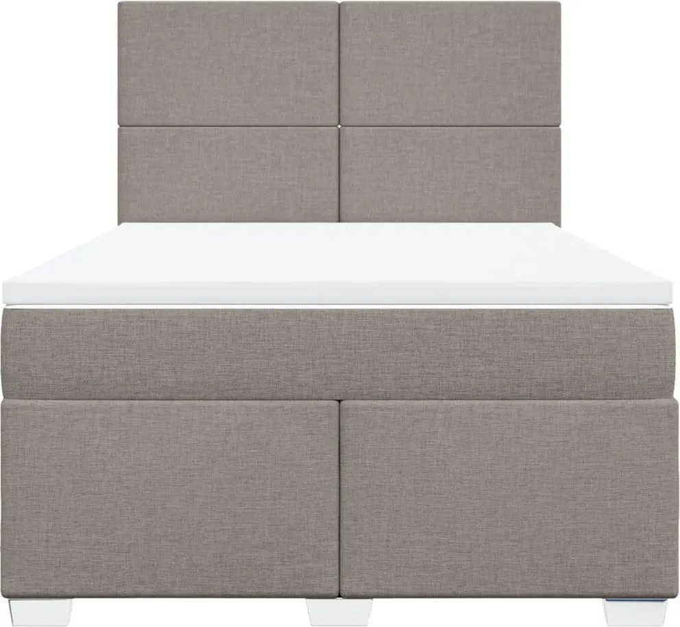 Box spring postel s matrací taupe 140x200 cm textil 3292808